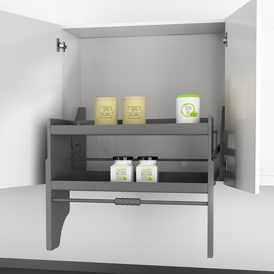 Orion 90cm Wall Cabinet System With Leaning Manual Motion 18 Side ...