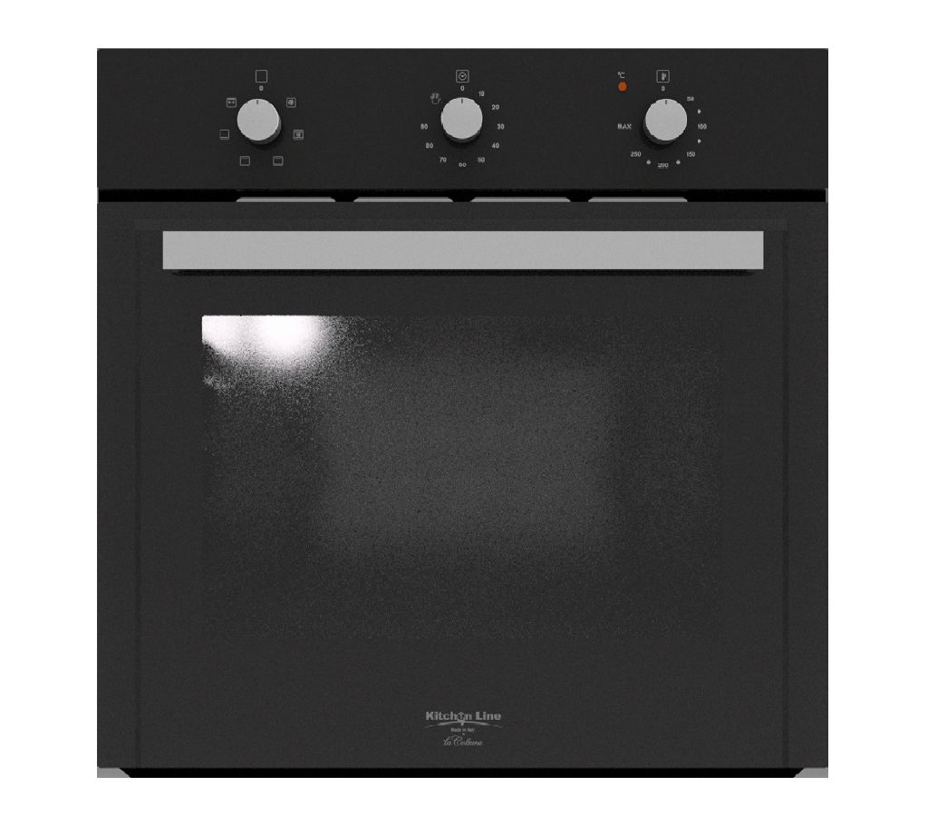 Electric Oven 60 cm, 6 Cooking Functions, Black Frameless (w Cooking ...